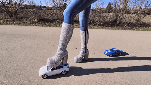 Carina - Toy Car Crush in Buffalo T24400 Boots : GirlsLoveCrushing.com