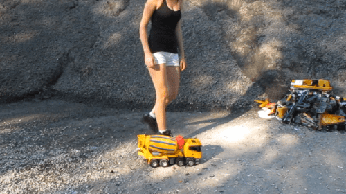 Alesia 11 - Crushing Concrete Mixer Truck 2: GirlsLoveCrushing.com