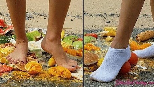 Anastasija 40 - Crushing lots of Food: GirlsLoveCrushing.com