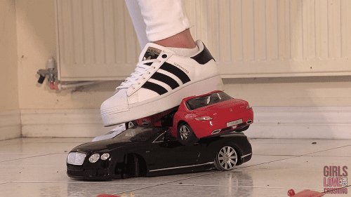 Tiana 8 - Mum wrecks Son's Toys (Close-up): GirlsLoveCrushing.com