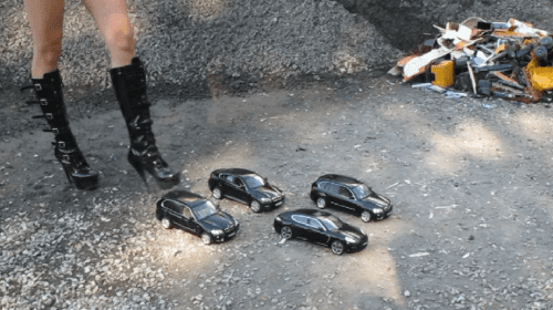 Anastasija 33 - Car Crush Challenge I: GirlsLoveCrushing.com